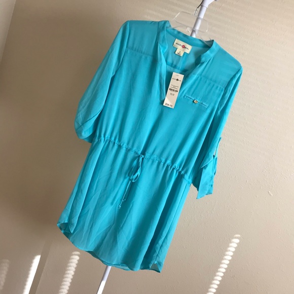Wishful Park | Dresses | Nwt Womens Light Blue Wishful Park Sheer Long ...